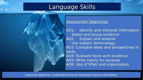 AQA Language skills (Low ability) AO1 focus | Teaching Resources