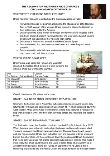 13) Elizabethan Exploration and Drake - GCSE Edexcel Early Elizabethan ...
