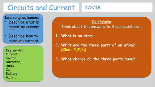 KS3 Activate Circuits and Current | Teaching Resources KS3 Activate Circuits and Current | Teaching Resources