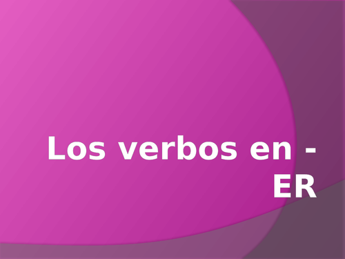 ER Verbs in Spanish Verbos ER | Teaching Resources