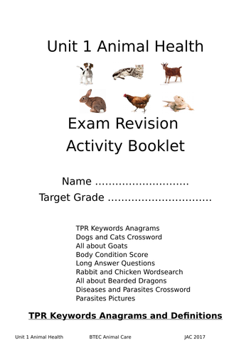 Gnomes' BTEC Animal Care - Teaching Resources - TES