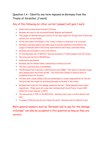 Nazi Germany exam paper (y9) | Teaching Resources