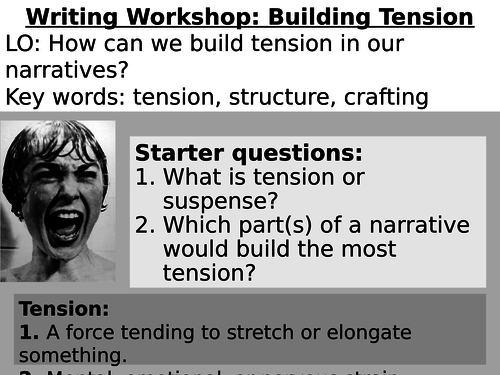 Creative writing- building tension | Teaching Resources