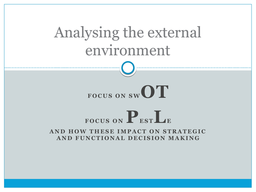 Analysing the external business environment - political and legal ...