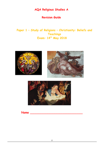 Christianity: Beliefs and Teachings Revision Guide - AQA Religious Studies A | Teaching Resources