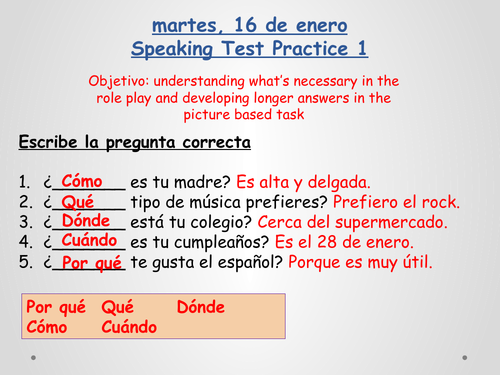 Spanish GCSE Speaking Test Revision 1 (Edexcel - new GCSE) | Teaching ... Spanish GCSE Speaking Test Revision 1 (Edexcel - new GCSE) | Teaching ...