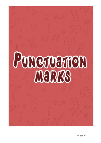 Punctuation marks | Teaching Resources