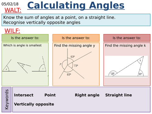 KS2/KS3 Maths: Calculating Angles along a line and about a point ... KS2/KS3 Maths: Calculating Angles along a line and about a point ...