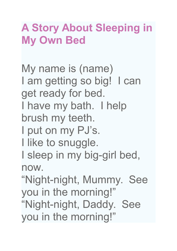 Social Story about sleeping | Teaching Resources