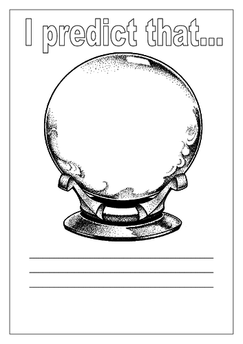 Recording a prediction Sheet | Teaching Resources Recording a prediction Sheet | Teaching Resources