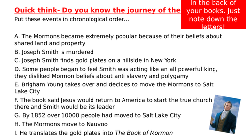 The Mormons in Utah | Teaching Resources