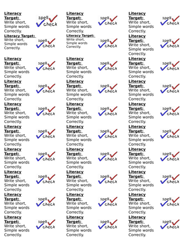 Adaptable literacy target stickers ! | Teaching Resources