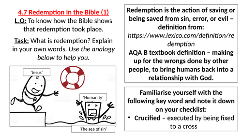 AQA B GCSE - 4.7 - Redemption in the Bible | Teaching Resources