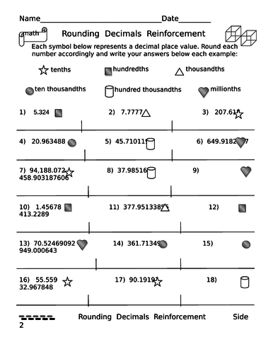 Rounding Decimals Mini-Bundle (2 Items - 93 Examples) | Teaching Resources