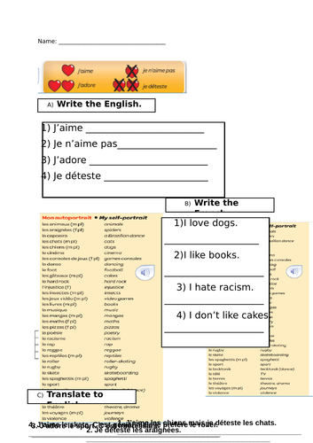 Studio Module 1 Mon autoportrait | Teaching Resources