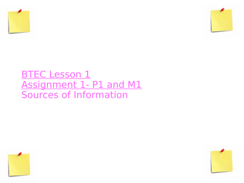 BTEC Level 2 First Award in Business Unit 1 Learning Aim A, B and C ...