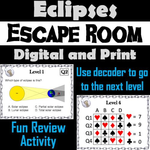 Lunar and Solar Eclipses: Science Escape Room | Teaching Resources Lunar and Solar Eclipses: Science Escape Room | Teaching Resources
