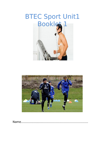 BTEC Sport L2 Unit 1 Booklets | Teaching Resources