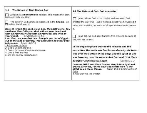 Judaism Beliefs and Teachings Flash Cards | Teaching Resources