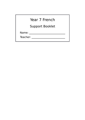 Year 7 French Resource Pack | Teaching Resources