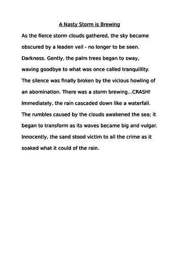 Island Setting Description | Teaching Resources Island Setting Description | Teaching Resources