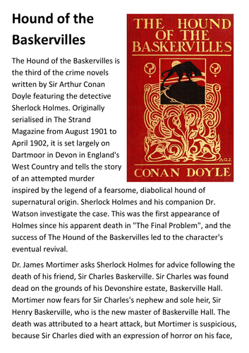 Hound of the Baskervilles Handout | Teaching Resources