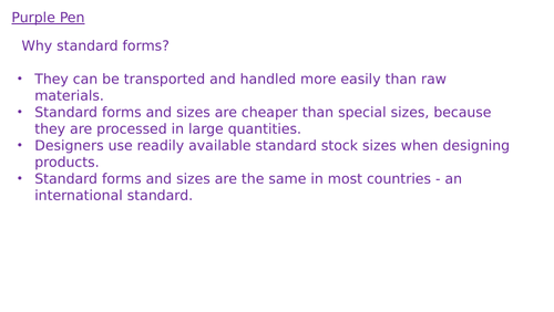 Timbers Overview - GCSE Product Design | Teaching Resources