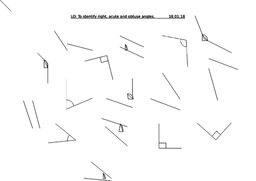 LKS2 Identifying right, acute and obtuse angles | Teaching Resources