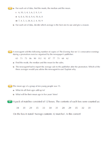 Two full lessons on calculating averages and choice of average ... Two full lessons on calculating averages and choice of average ...