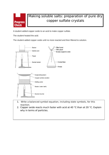 Making Salts Required Practical Starter | Teaching Resources