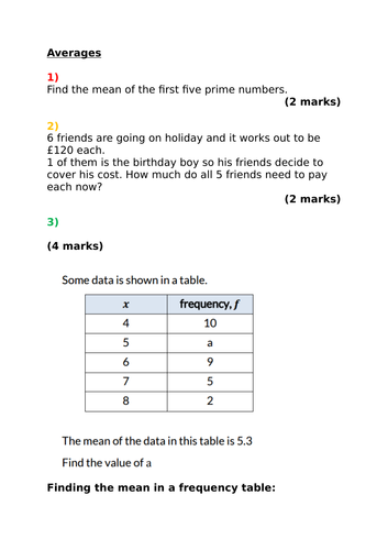 Revision Resource | Teaching Resources