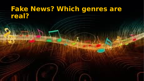 Game - spot the real or fake music genre | Teaching Resources