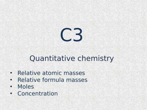 AQA 9-1 - C3 - Chemical calculations revision - TRILOGY | Teaching ...