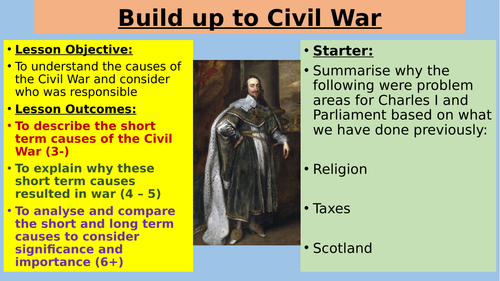 NEW OCR Personal Rule: build up to Civil War | Teaching Resources