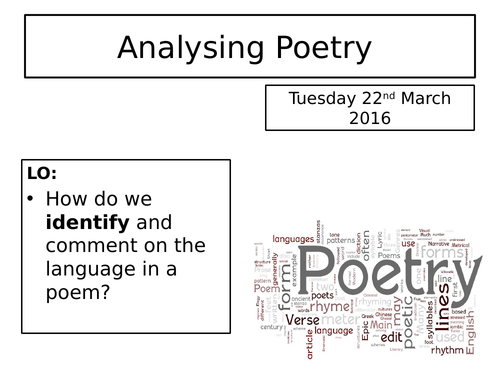 Hour poem full lesson | Teaching Resources