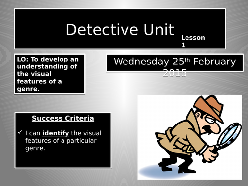 Introduction to Detective Fiction full scheme of work and lessons ...