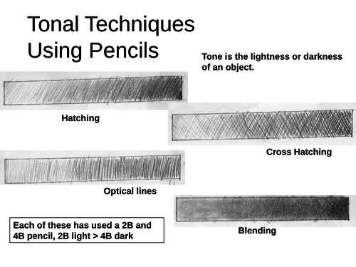 Learning Mat for the Art room - Tonal Techniques Using Pencil ...