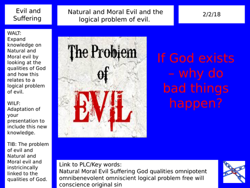 Logical Problem of Evil - Inconsistent Triad AQA A Level Philosophy and Ethics | Teaching Resources
