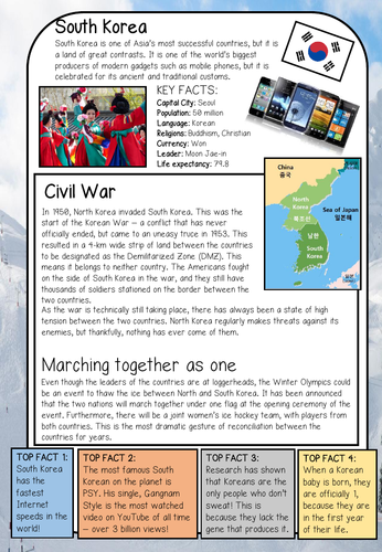 Reading Comprehension - Korea | Teaching Resources