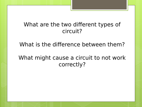 Electrical Circuits | Teaching Resources Electrical Circuits | Teaching Resources