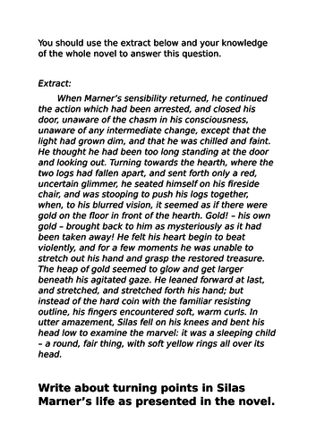 Silas Marner Example Essay Answer | Teaching Resources