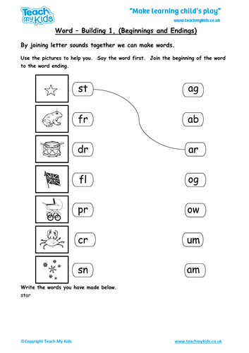Phonics - Word Building, Consonant Digraphs, Digraphs, Word Beginning ...