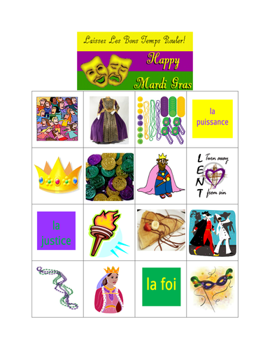 Happy Mardi Gras In French