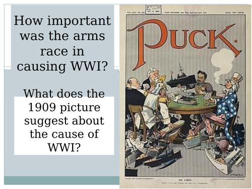 GCSE AQA Conflict and Tension WWI lesson - arms and naval race ...
