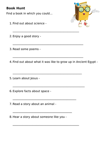 Book Finding Hunt | Teaching Resources