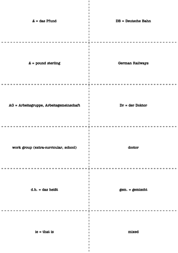 Flashcards - all AQA GCSE German vocabulary in flashcard form with ...