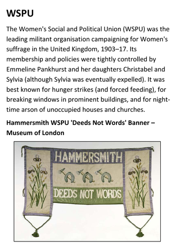 WSPU Handout | Teaching Resources