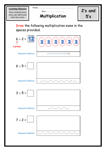 Drawing and Writing Multiplication Sums! | Teaching Resources