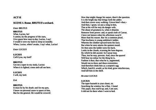 Julius Caesar Act 2 | Teaching Resources