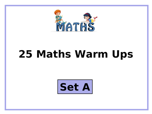 Maths Warm Up Activities for KS2 children (SET A) | Teaching Resources